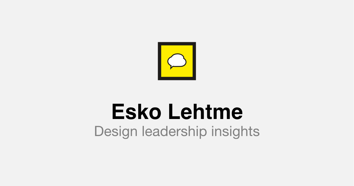 Design leadership insights by Esko Lehtme · tsoon